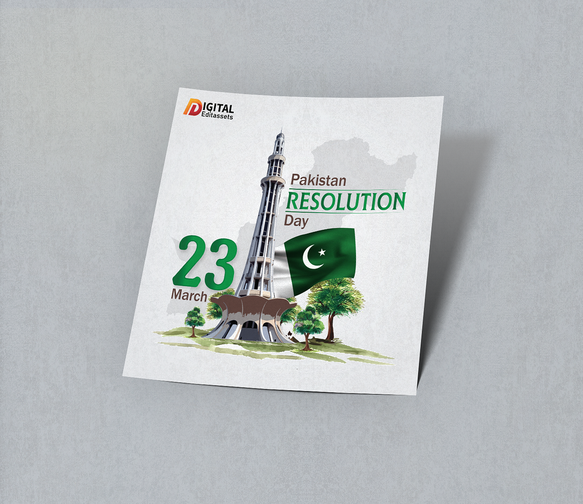 23 March Pakistan Day Vector Template Free | by Digital Edit Assets ...