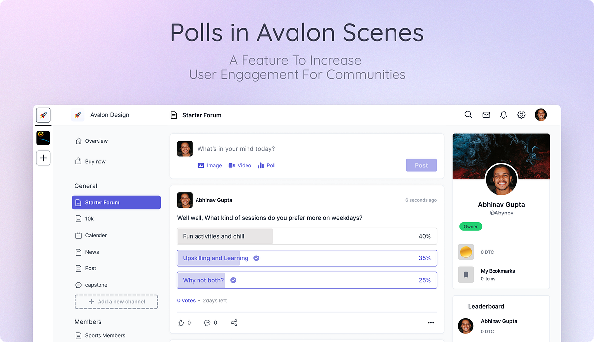 Designing a poll feature for Avalon Scenes | by Tanvi Sharma | Muzli - Design Inspiration