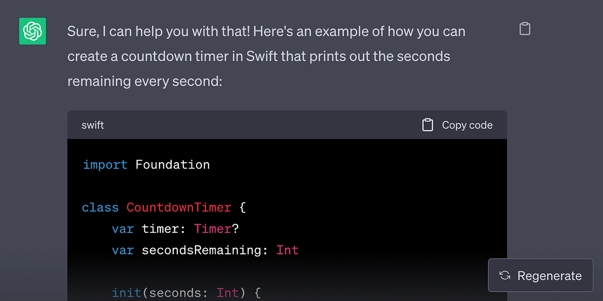 ChatGPT Hallunications in Swift Programming | by Rakesh Ghatvisave | Aug, 2023 | Medium