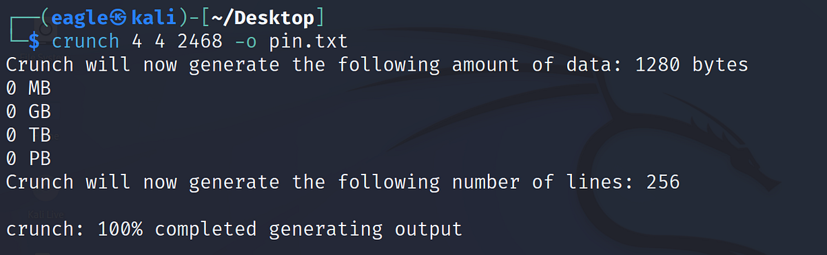 Create Your Own Password Cracking Wordlist…😈 Crunch Tool Kali Linux By Harpy Hunter Medium