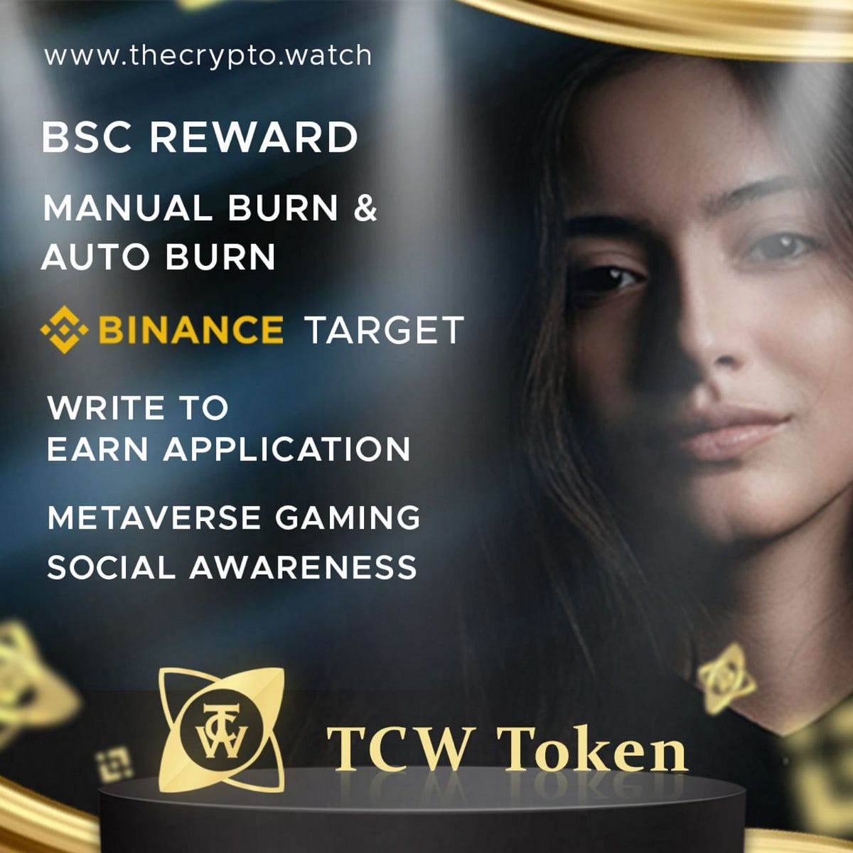 💎TCW TOKEN💎 to the moon 🚀🚀🚀 ⭐Already CG & Techrate Audit 🔥 Autoburn & Manual Burn 📌#WriteToEarn ...