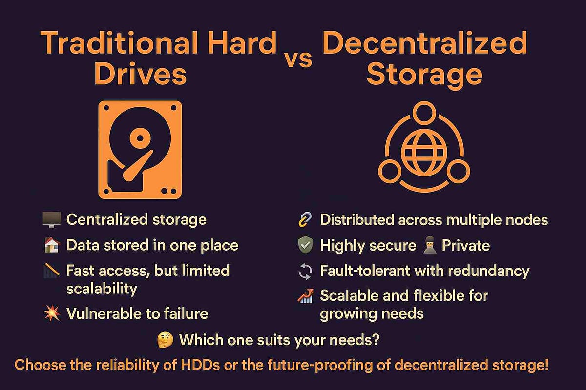 Comparing Decentralized Storage Systems and Traditional Hard Drives ...