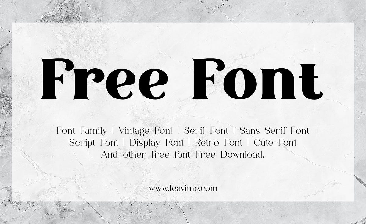 Download free fonts. Download free fonts for commercial and… | by ...