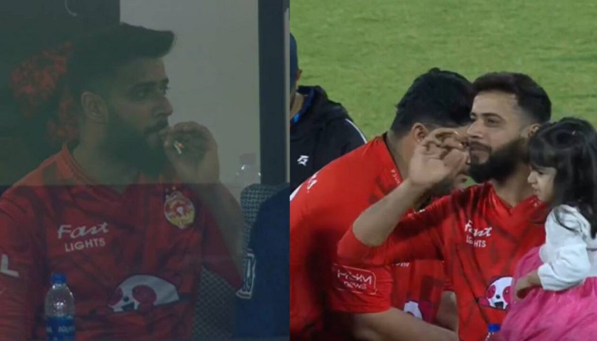 PSL 2024: Imad Wasim was seen smoking a cigarette in the dressing room ...