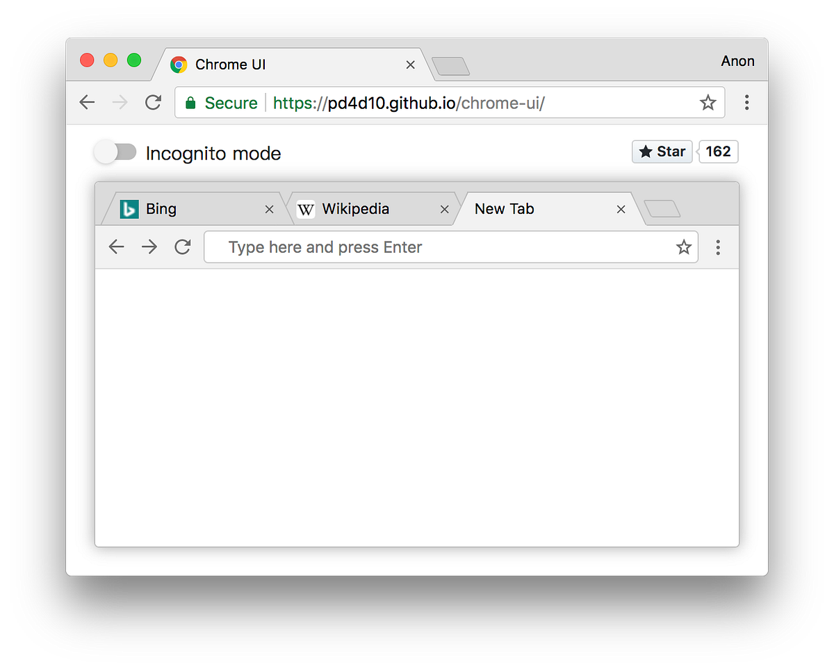 Chrome Browser Ui Built With Web Technologies By Rongjian Zhang Frontend Weekly Medium