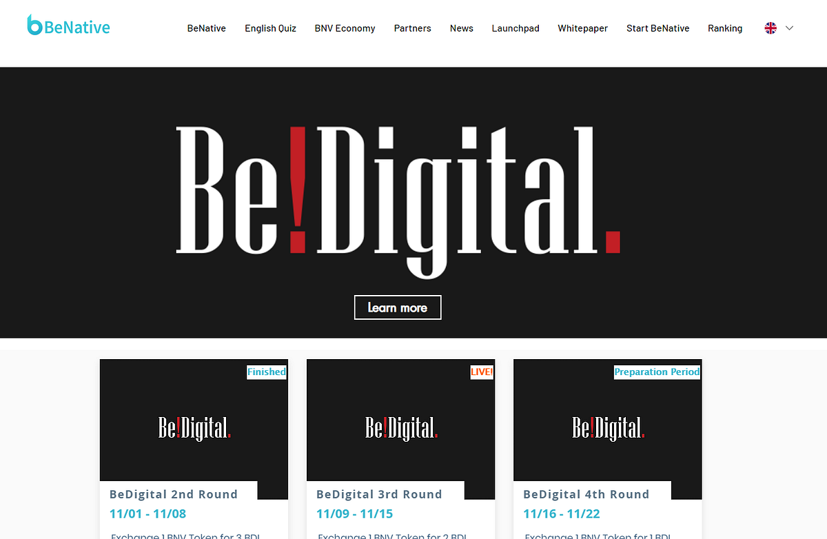 BDL, BeDigital Token Release at BeNative Launchpad | by BeNative | Medium