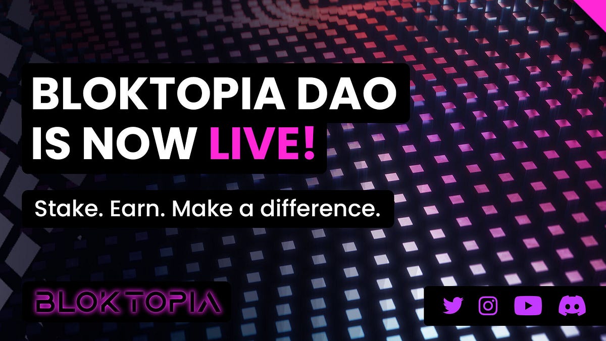 A new way to earn $BLOK. The first proposal on the Bloktopia DAO is now live. | by Bloktopia ...