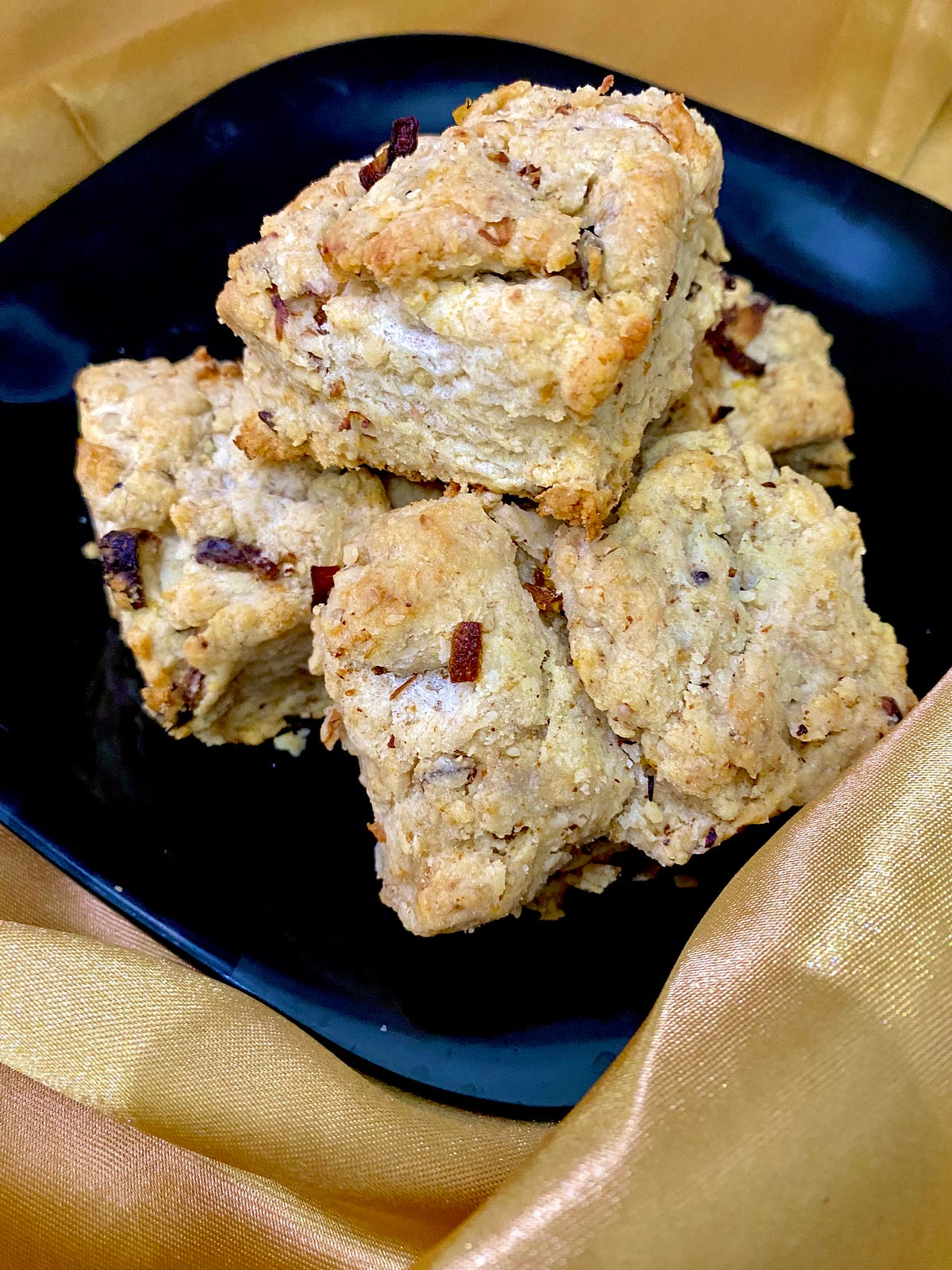 WALNUT SCONES WITH BLUE CHEESE AND CARAMELIZED ONION | by Binge and ...
