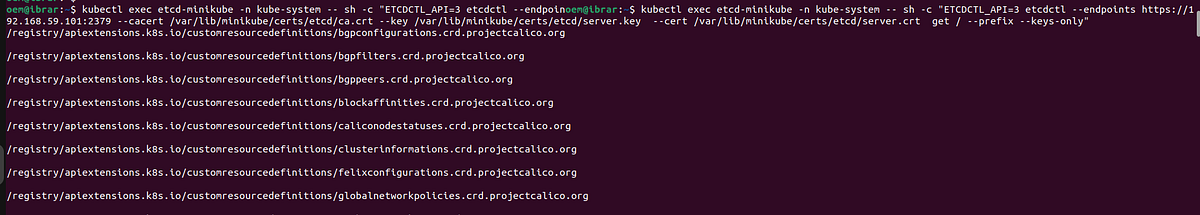 ETCD WORKS WITH MINIKUBE. create a minikube cluster and check all… | by ...