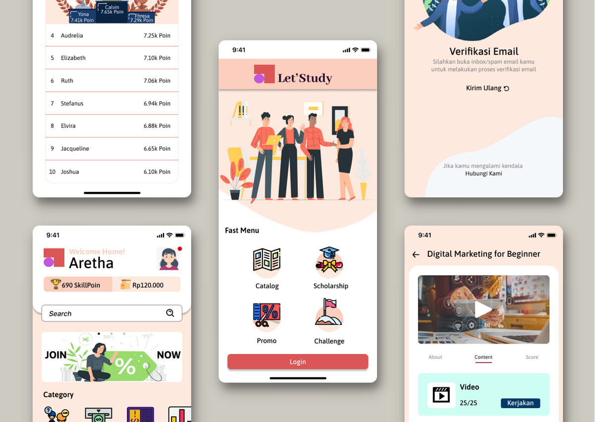 UX Case Study : Let’Study. Latar Belakang | by Aretha Odelia | Medium