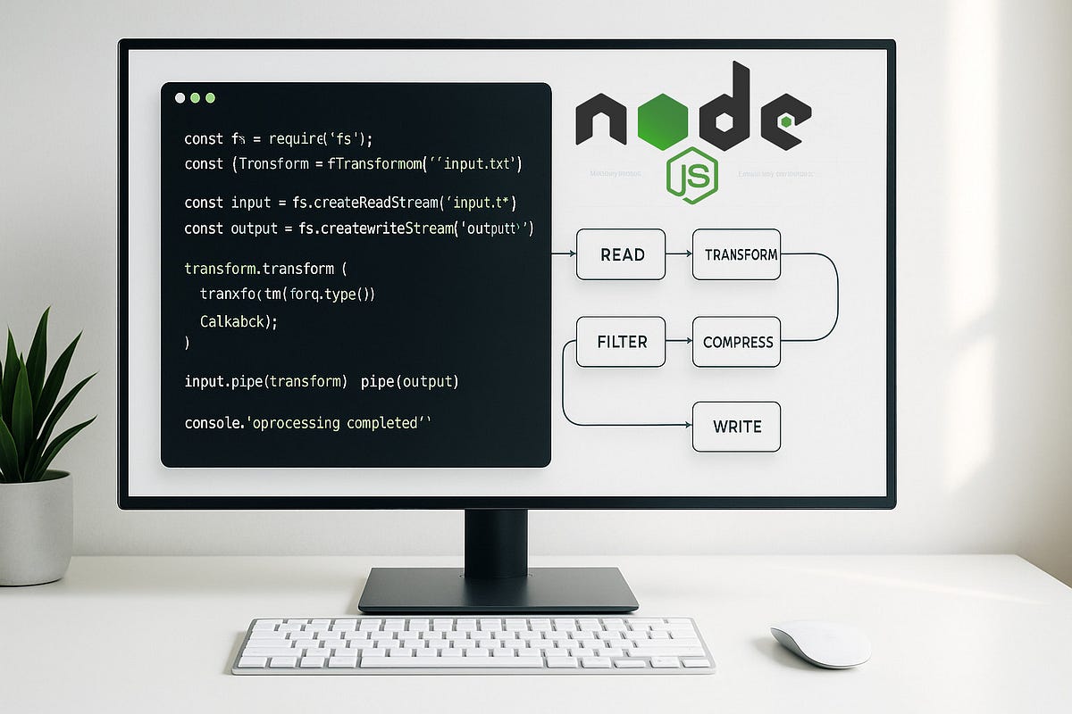How I Used Node.js Streams to Process 10TB of Data Without Crashing | by Bhagya Rana | Nov, 2025 ...