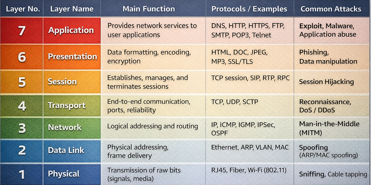 Understanding Cyber Attacks Through The OSI Model | by Manav Nagdukiya ...