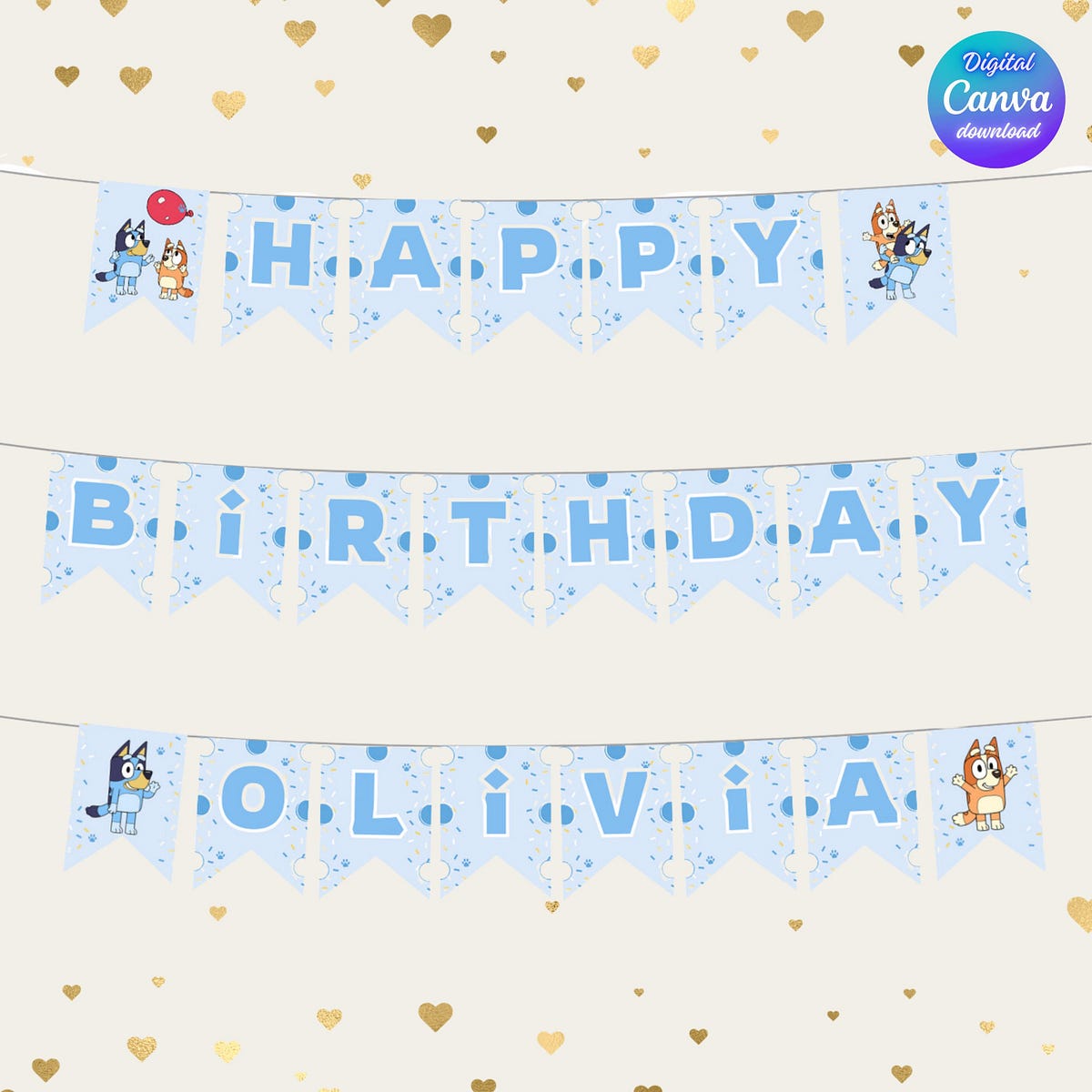 Bluey Birthday Banner, Bluey birthday decorations,Bluey Banner Boy ...