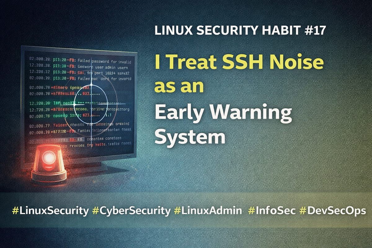 Linux Security Habit #17: I Treat SSH Noise as an Early Warning System ...