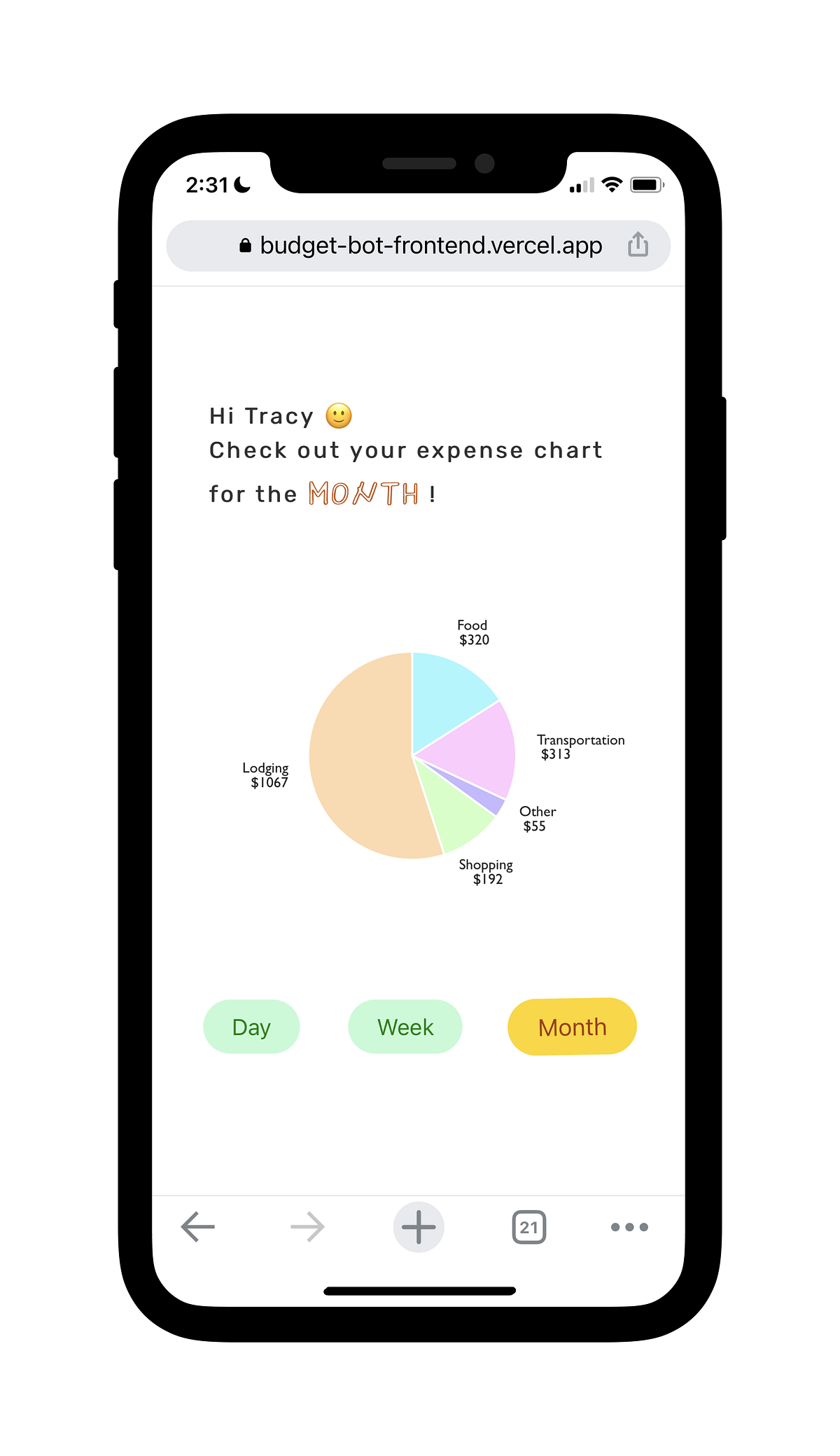 BudgetChart: A simple way to display your expenses (React, Next.js, Vercel, Airtable) | by Tracy ...
