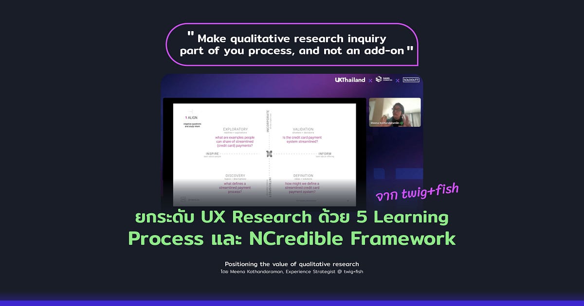 ยกระดับ UX Research ด้วย 5 Learning Process และ NCredible Framework ...