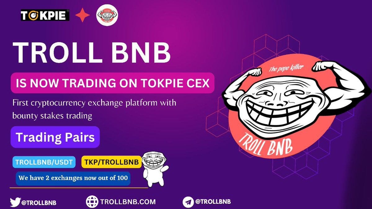 TROLL BNB (TROLLBNB) Token Listed on Tokpie 📈 👉 Hyper-deflationary with auto-staking 🤑 - TROLL ...