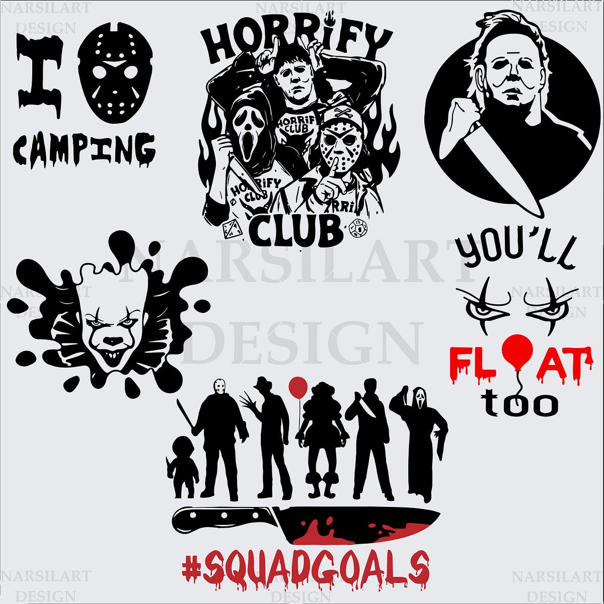 Horror SVG Bundle Halloween Horror SVG Horror Friends svg Horror ...