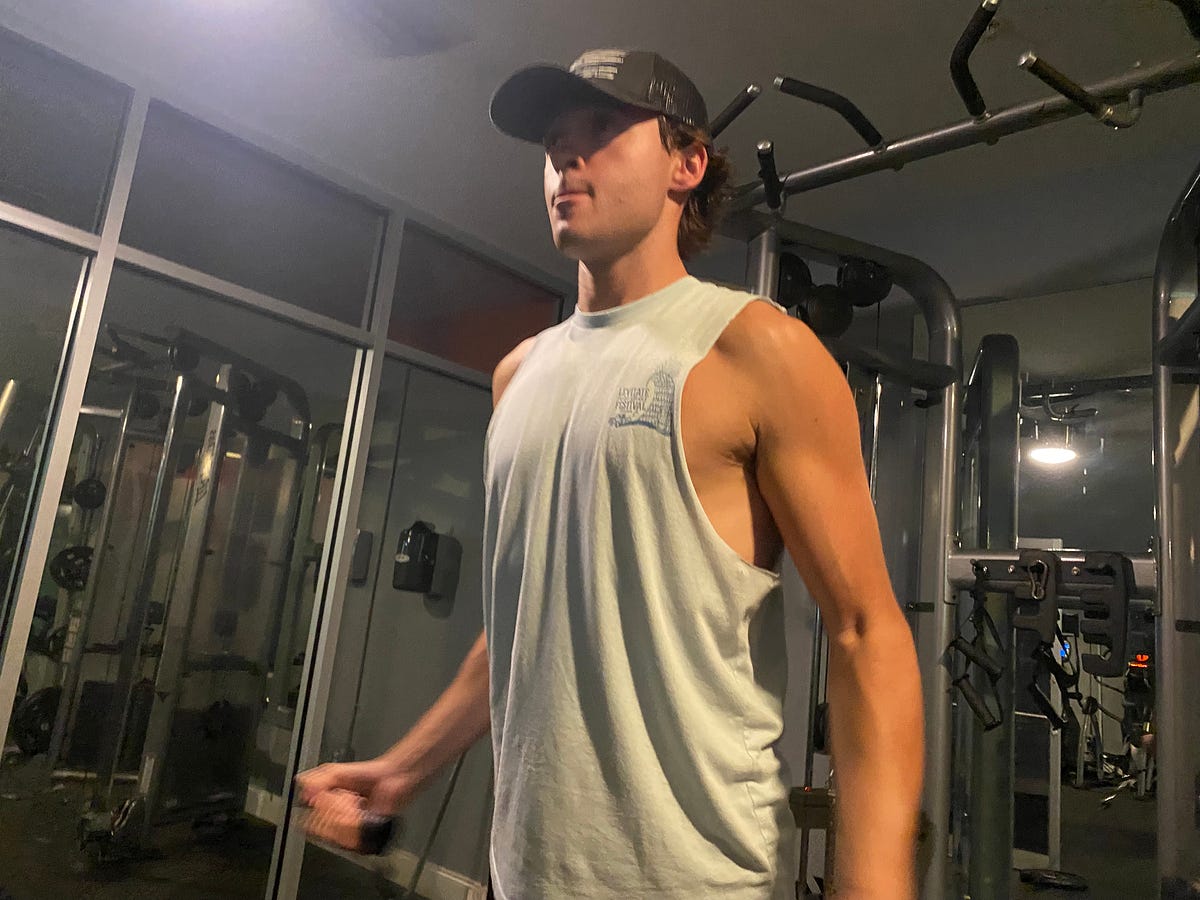 USF student John Milano working out. - Anthony Mancine - Medium