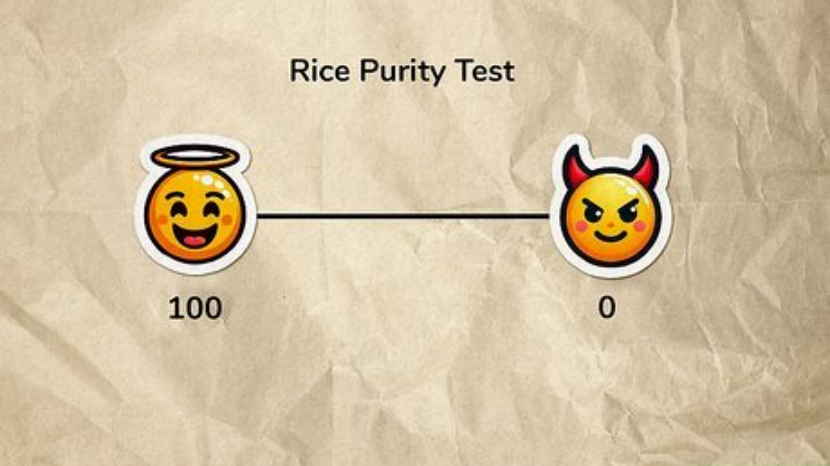 Test your innocence with the Rice Purity Test! Take the quiz now | by ...