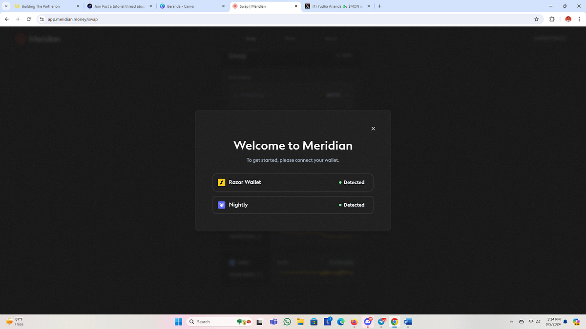 Meridian Testnet build on Movement Labs | by Yudha Arianda | Aug, 2024 ...