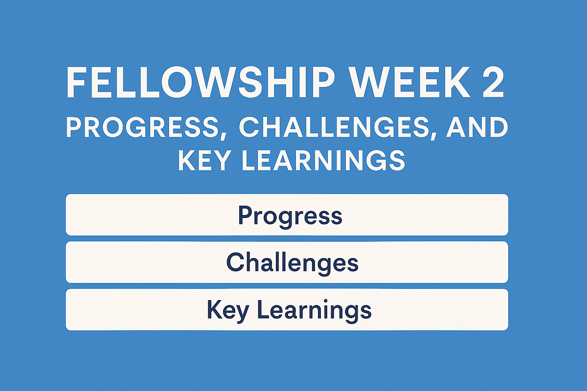 Fellowship Week 2: Progress, Challenges, and Key Learnings | by Ghulame ...