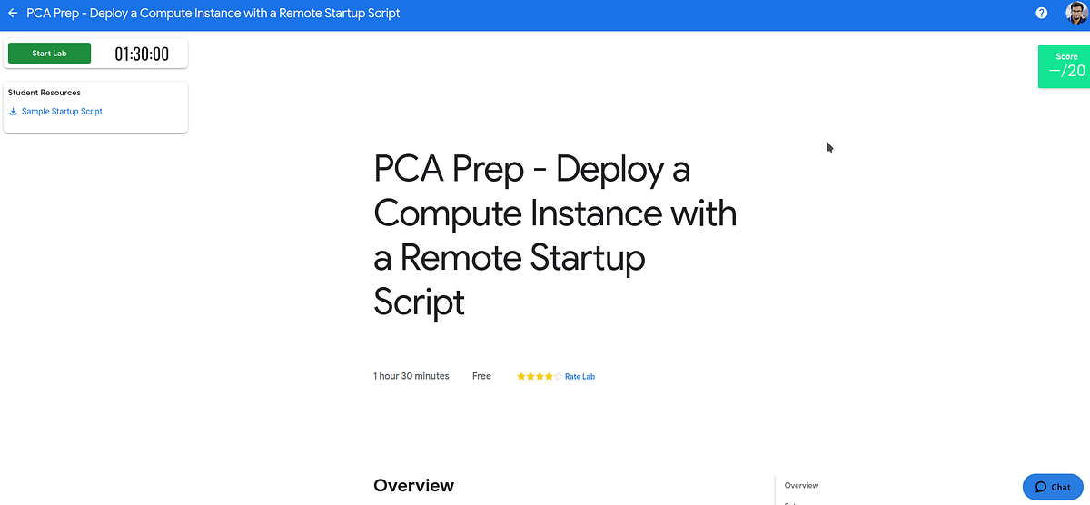 PCA Prep — Deploy a Compute Instance with a Remote Startup Script (Preparing for the Google ...