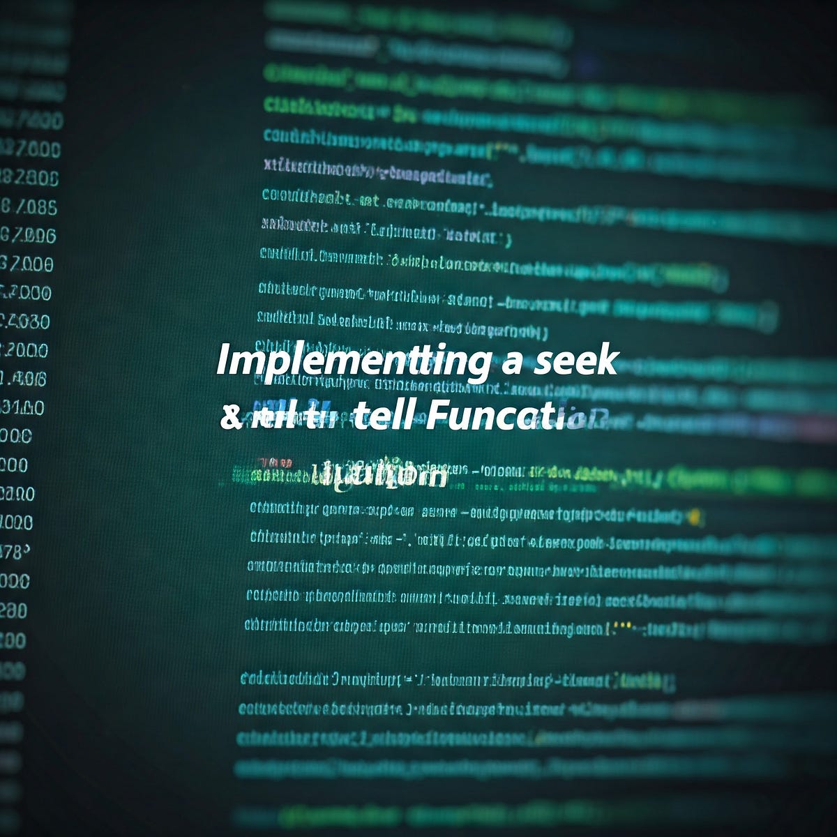 Implementing a seek and tell Function in Python | by Hammad Farooq | Medium