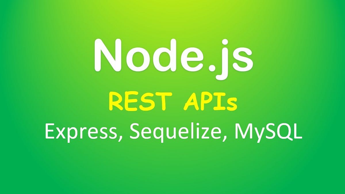 How to build a CRUD RESTFUL API with Node.js and Sequelize | by Viany Noubissi | Medium
