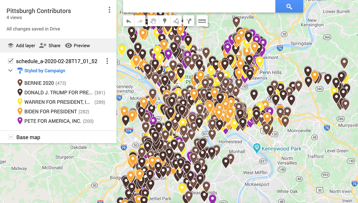 Map Political Contributors With Big Data and Google | Lotus Fruit