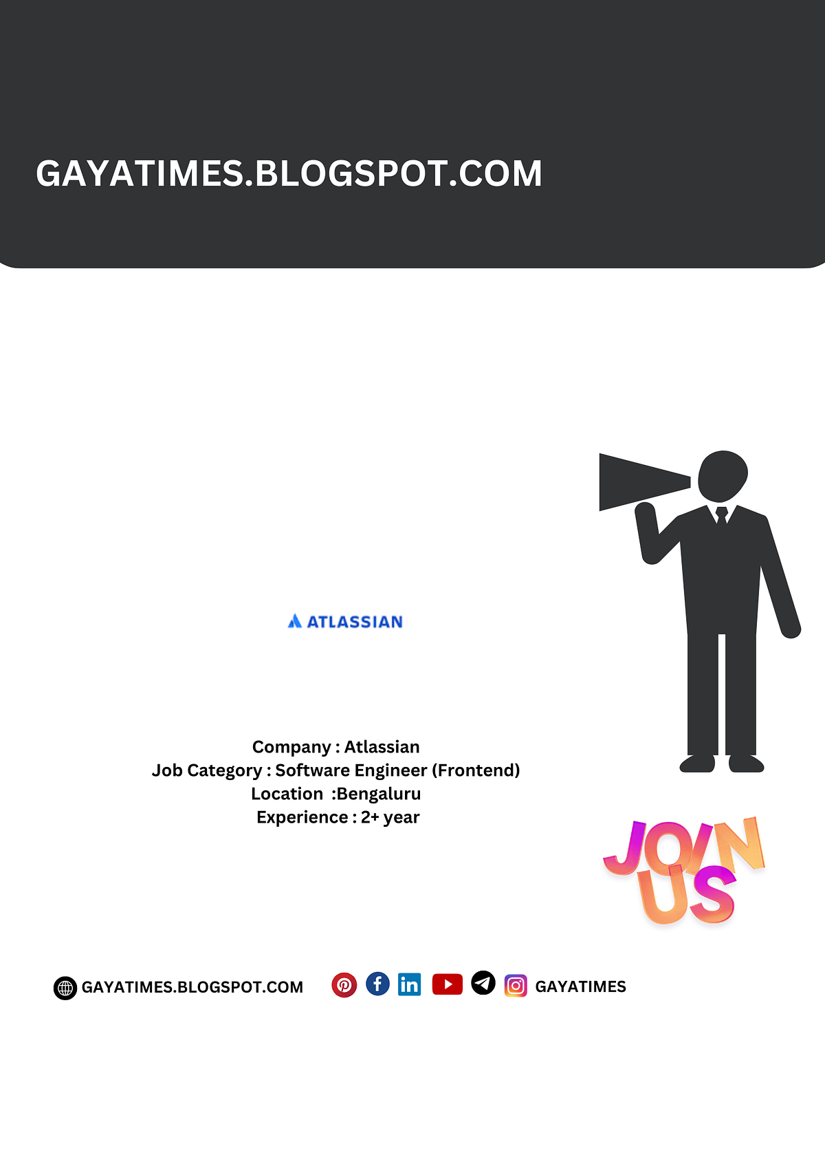 Atlassian Software Engineer (Frontend) Bengaluru Location Salary: 25 LPA — 40 LPA Experienced ...