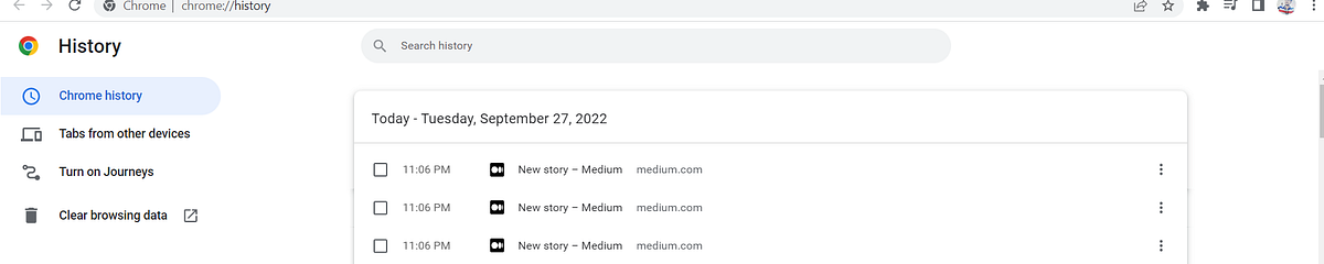 Deleting Chrome History for a specific Website | by Parth Kandpal | Medium