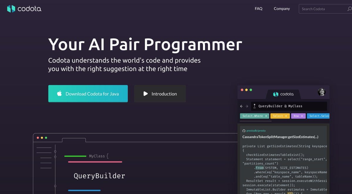 Codota — An AI coding partner. Do you always have to search over the… | by Abhishek Pradhan ...