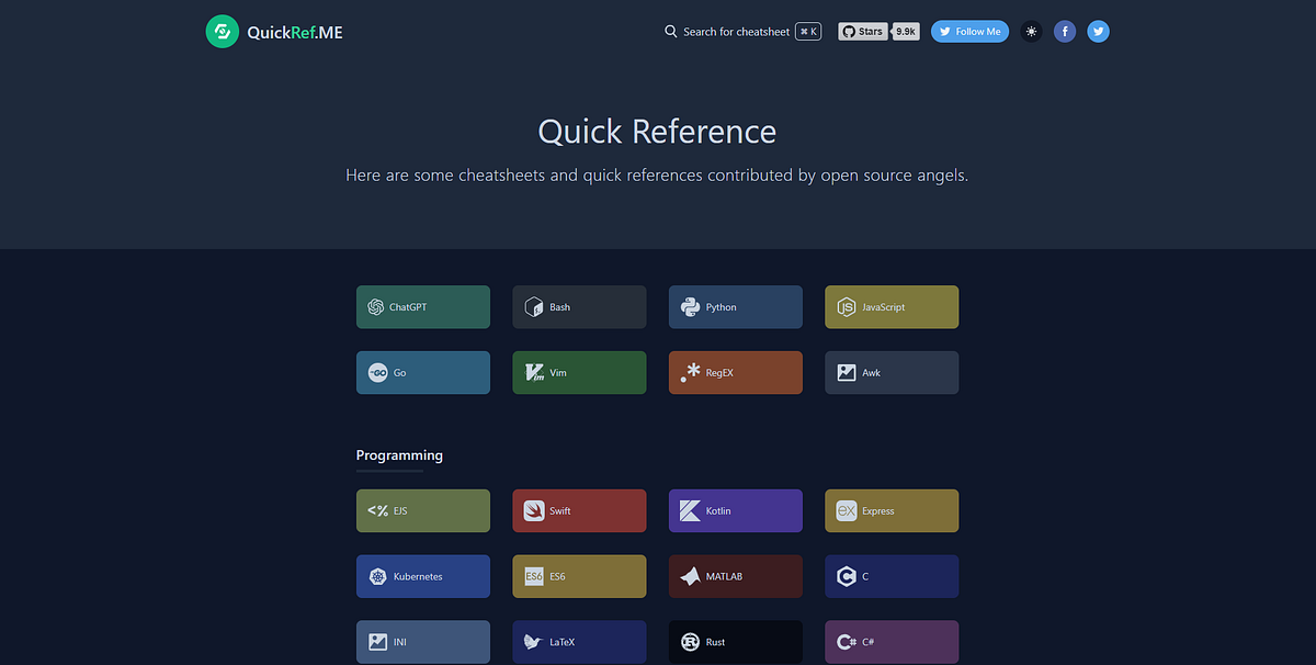 Quickref.me Turns Documentation Into Muscle Memory | Stackademic
