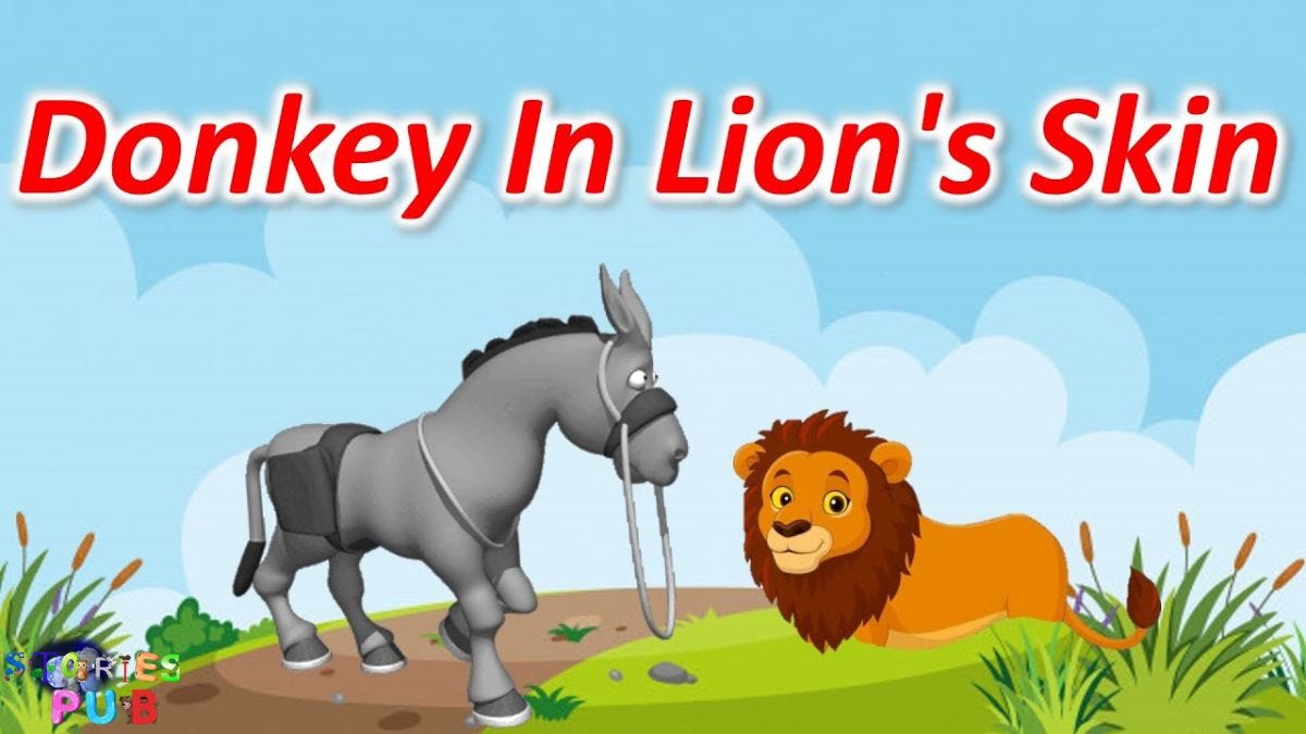 The Donkey in the Lion’s Skin | Aesop Fables - Storiespub - Medium
