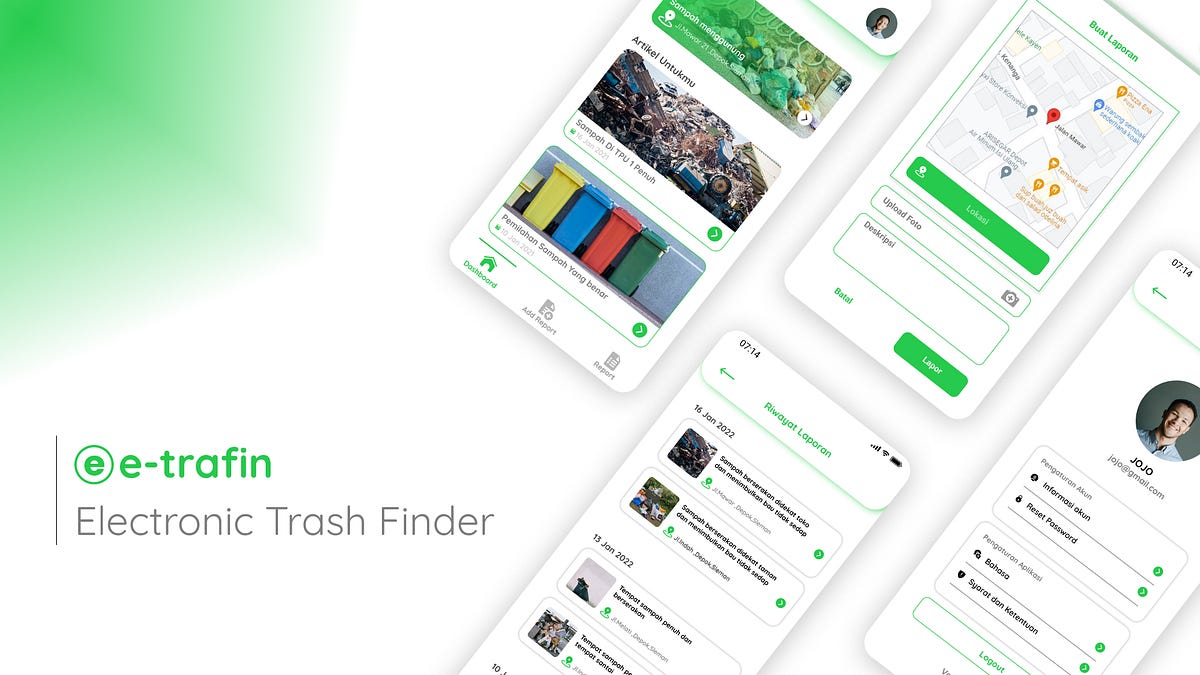 UI/UX Case Study : e-trafin (electronic trash finder) app | by Jhitojo ...
