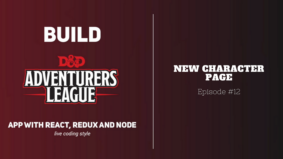 Build Real App with React #12: New Character Page | by Rem Zolotykh ...