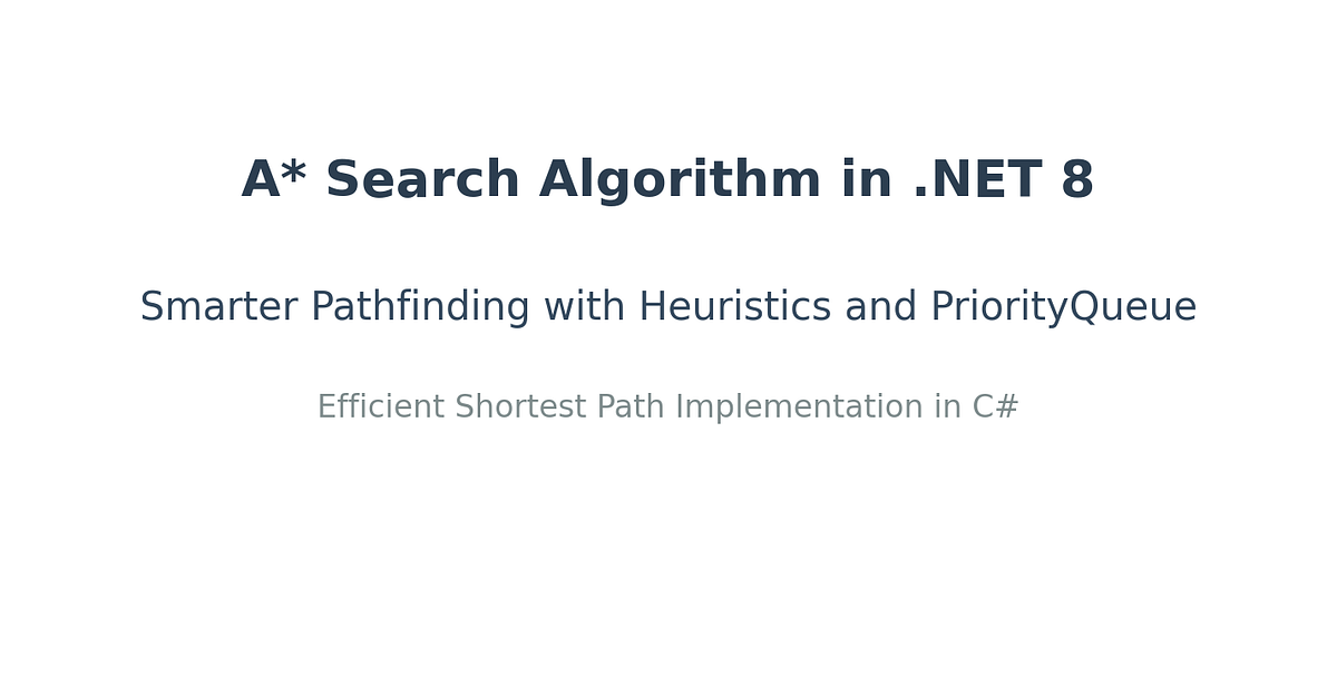 A Search Algorithm in .NET 8: Smarter Pathfinding with Heuristics | Medium