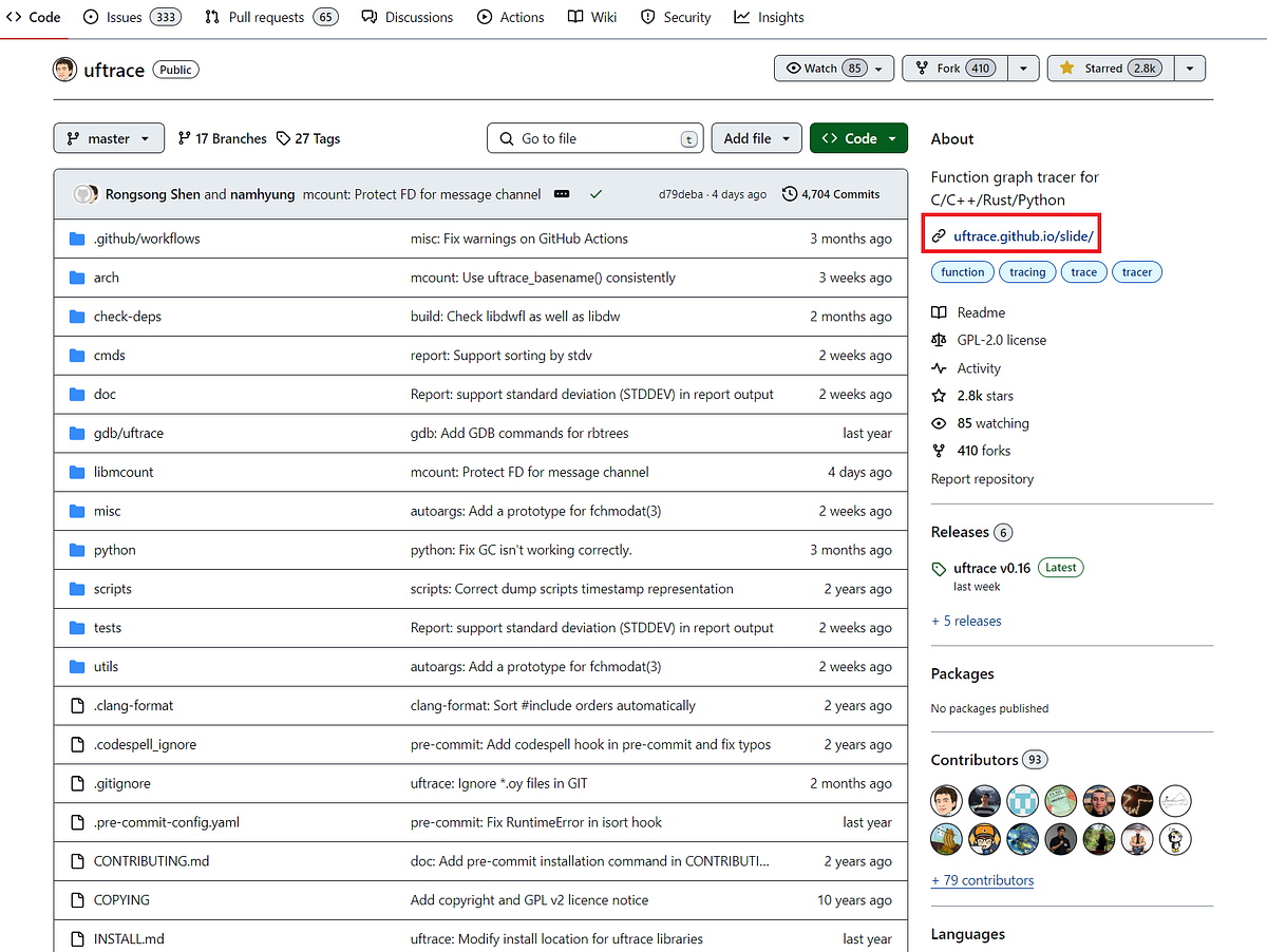 uftrace overview. uftrace는 C/C++/Rust/Python으로 작성된 프로그램을… | by MPJ | Medium