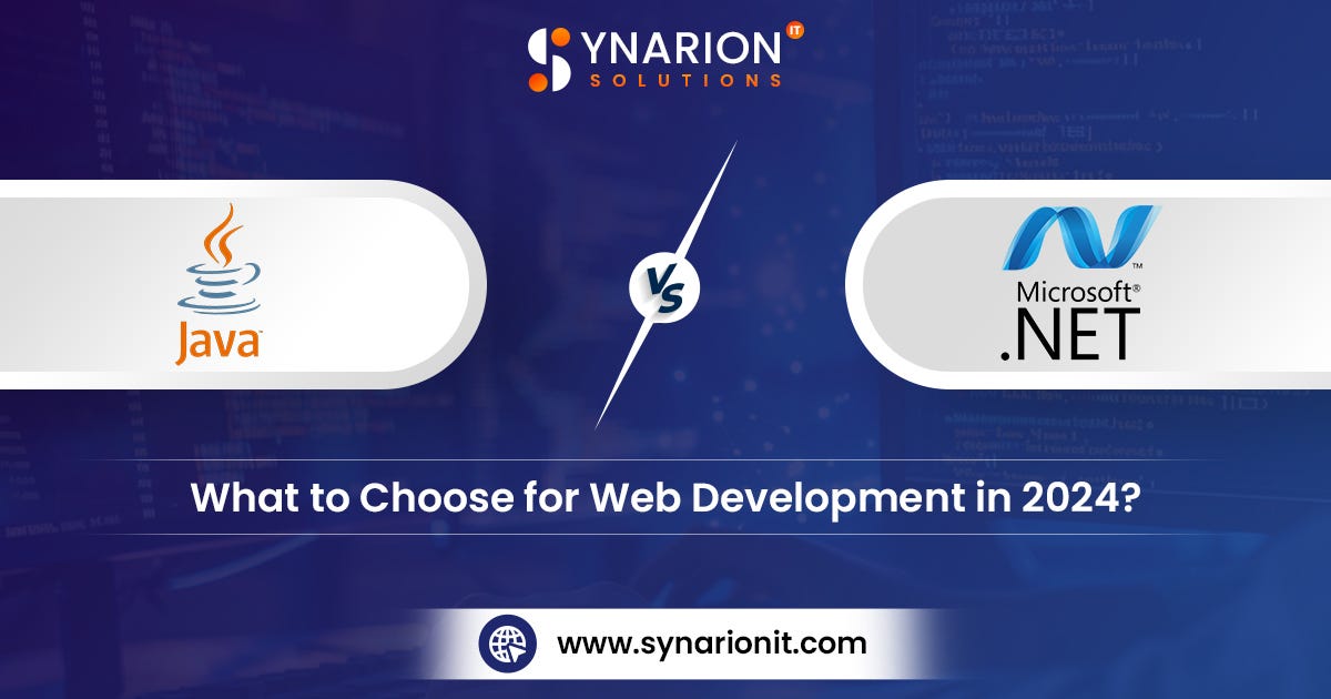 Java vs .NET: What to Choose for Web Development in 2024? | by Synarion IT Jaipur | Sep, 2024 ...