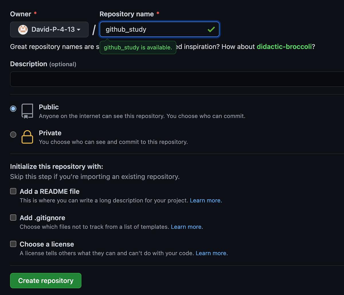 System Engineer Github 적응기-2. New Repository를 생성하면 Github을 통해서 협업할 수… | by sangjun park | Medium