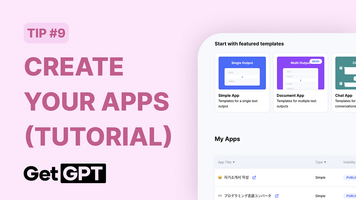 [GetGPT Tips] #9. Create Your Own AI Apps - GetGPT