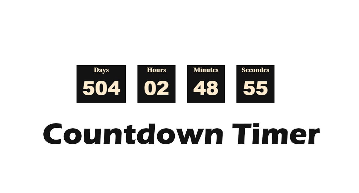 Building a Countdown Timer with Vanilla JavaScript | by Mehdi Aoussiad | JavaScript in Plain English