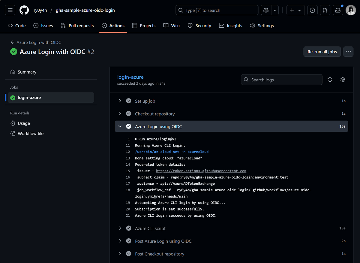 Azure OIDC Authentication in GitHub Actions: A Secure, Step-by-Step Setup (azure/login) | by ...