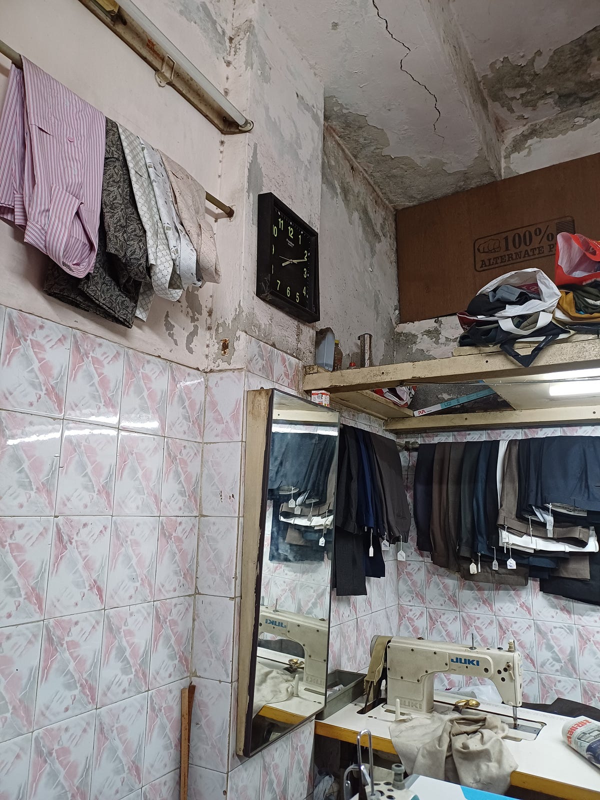 Yesterday My dad took me to his tailor Who used to stitch his school ...
