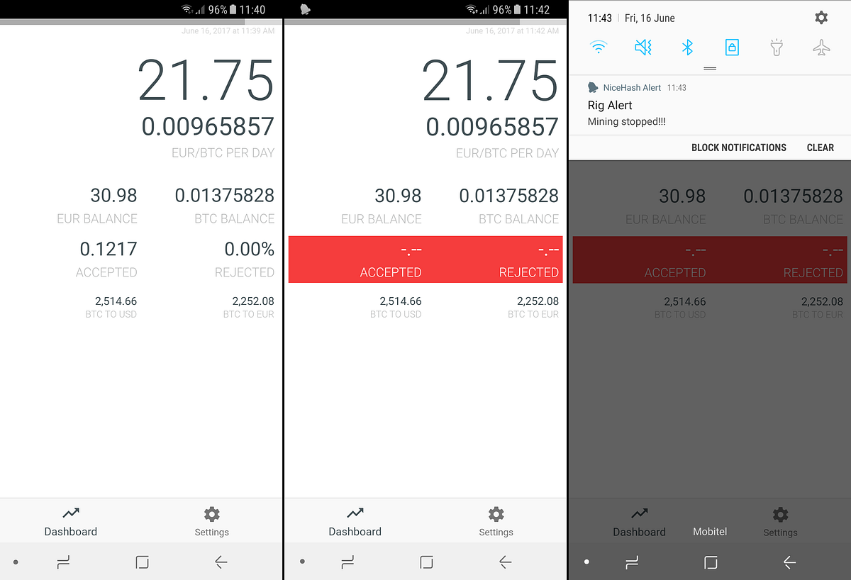 NiceHash Alert. App that will monitor your… | by Gregor Srdic | Medium