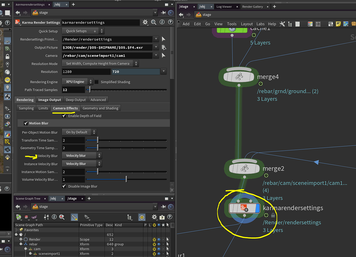Houdini Solaris Karma Render | Motion Blur On RBD Packed Fragments + Motion Blur AOV | by Vu ...