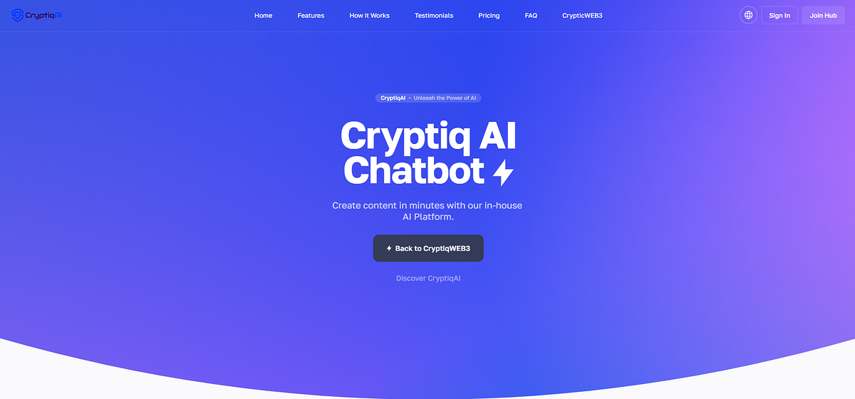 Exploring CryptiqAI: Unleashing the Power of WEB3 and Live AI Creative Platform | by 🟣 Cryptiq ...