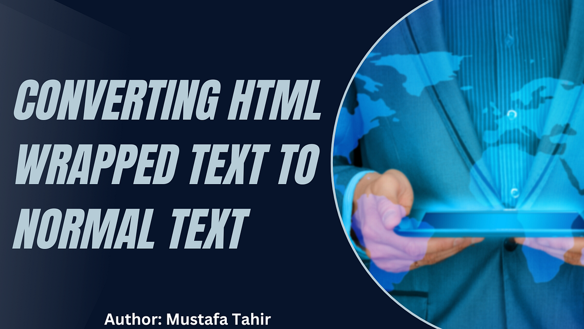 Converting HTML wrapped text to normal text | Flutter guide | by Mustafa Tahir | Medium
