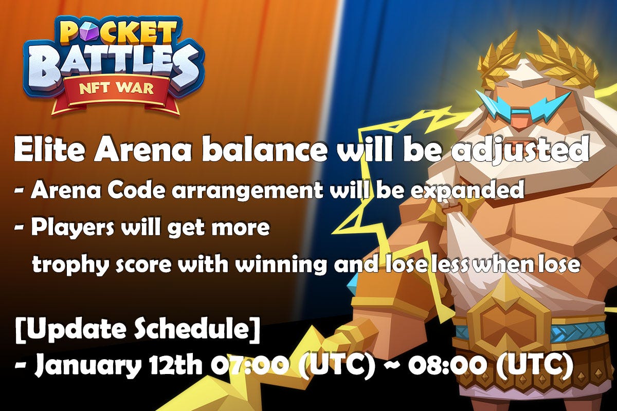 Hello, Champions ! An update to Elite Arena is coming today. Please ...